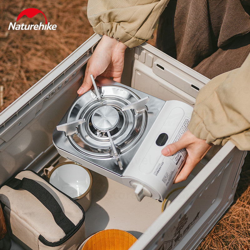 Naturehike WHITE BOAT Mini Portable Butane Gas Canister Cassette Stove ...