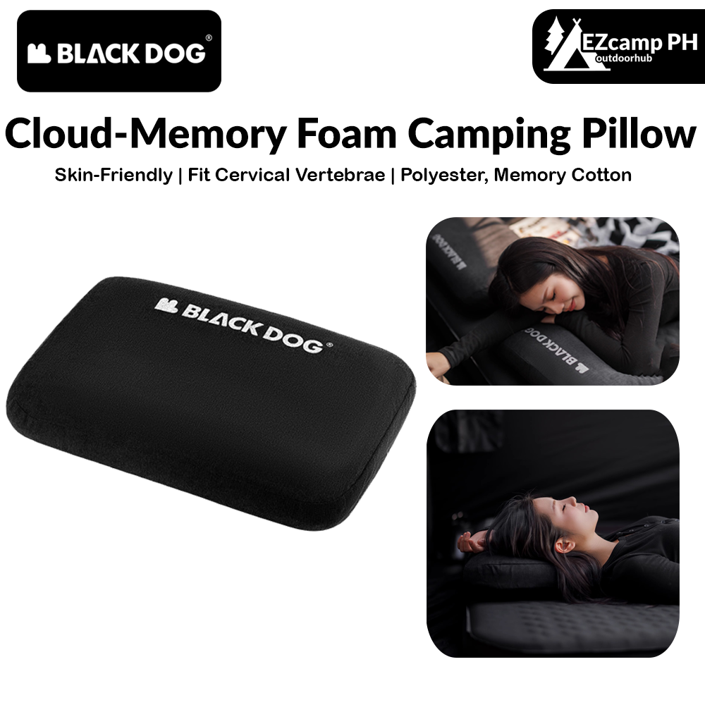 BLACKDOG Cloud-Memory Foam Camping Pillow Self Inflating Pillow Sponge ...