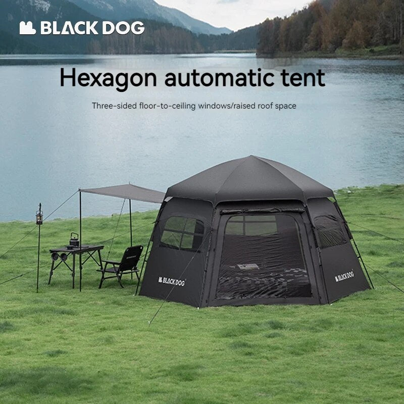 BLACKDOG by Naturehike Hexagonal Fast Automatic Tent Outdoor Camping ...