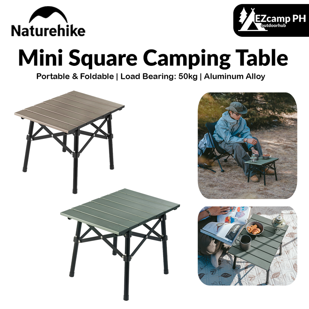 Naturehike Mini Square Camping Table Folding Portable Only 1kg – EZcamp ...