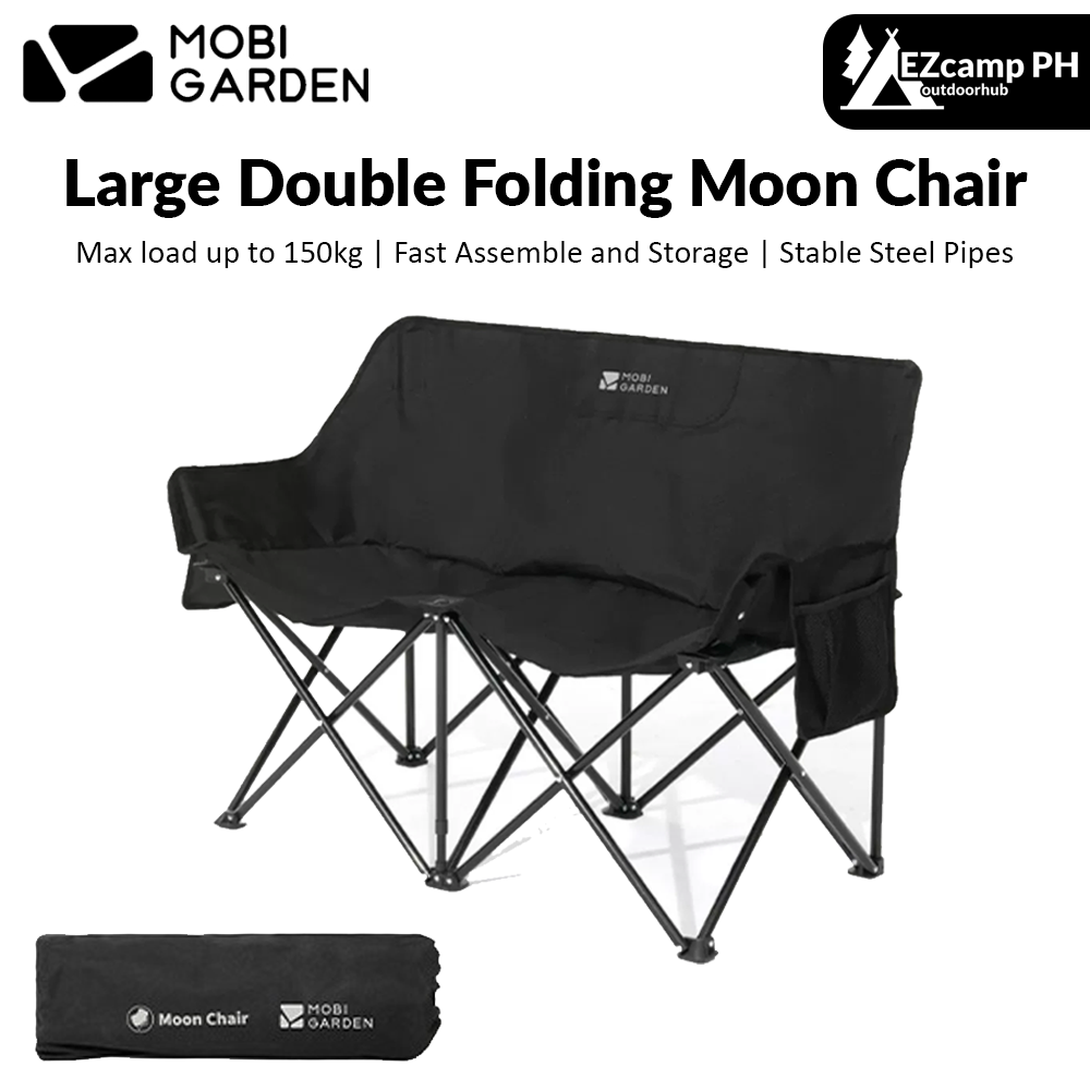 MOBI GARDEN Large Double Folding Moon Chair Outdoor Foldable Camping ...
