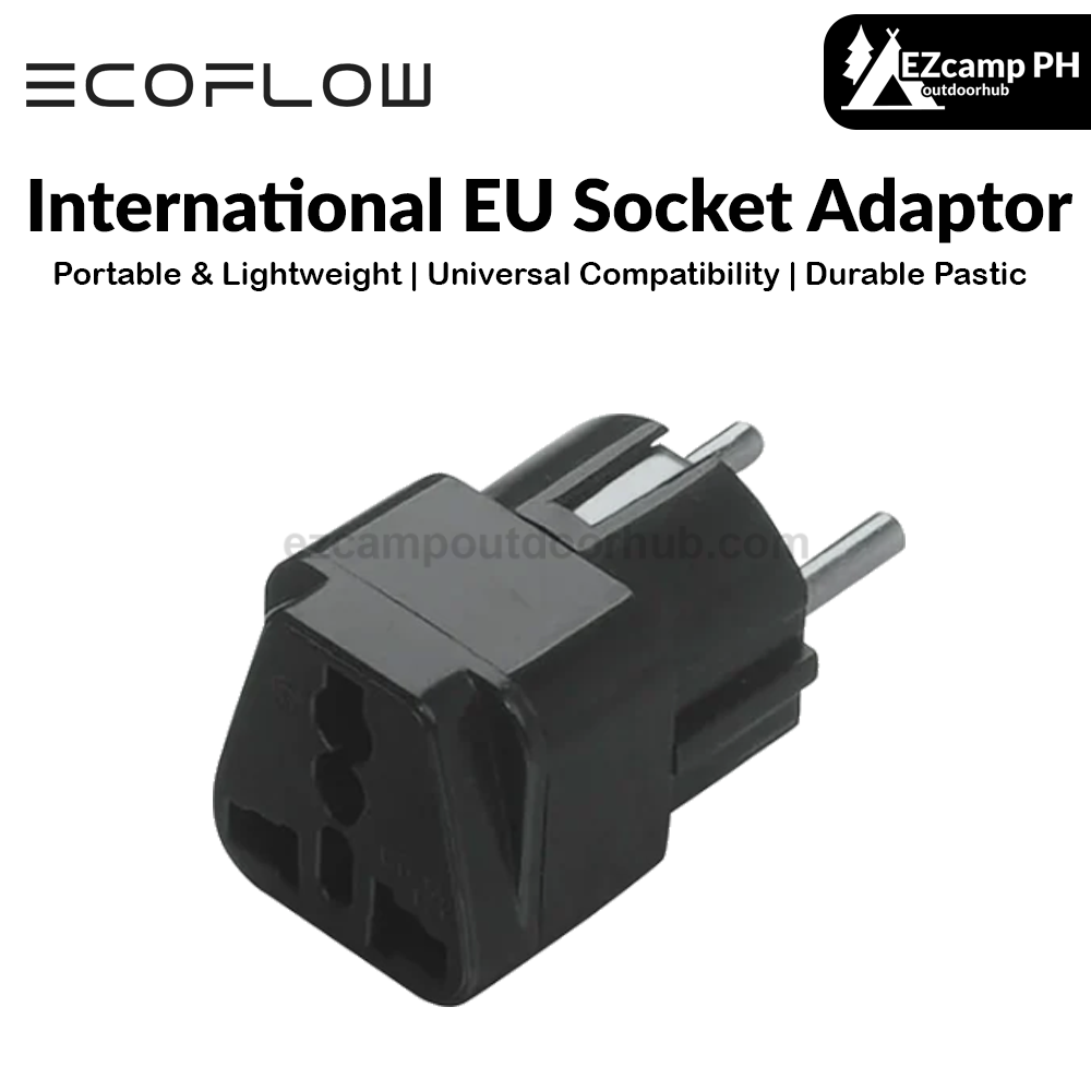 EcoFlow International EU Socket Adaptor Portable Lightweight – EZcamp ...