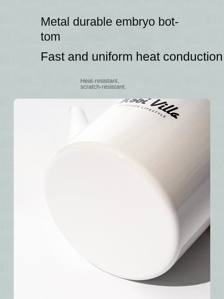 Mobi Garden Enamel Glazed Kettle and Mug 6 Layer Italian Enamelware ...