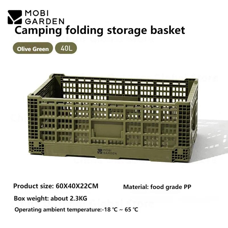 Mobi Garden Stackable Folding Basket Tray Collapsible Camping Box – ezcampphoutdoorhub