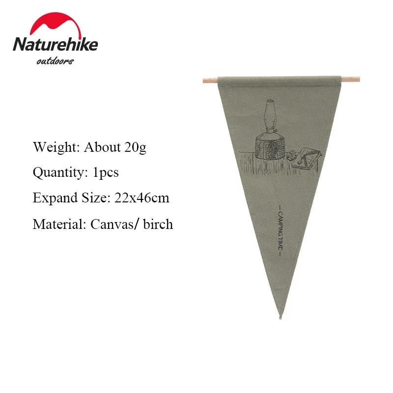 Naturehike Vintage Canvas Camp Flag Triangular Shield Flag Original ...