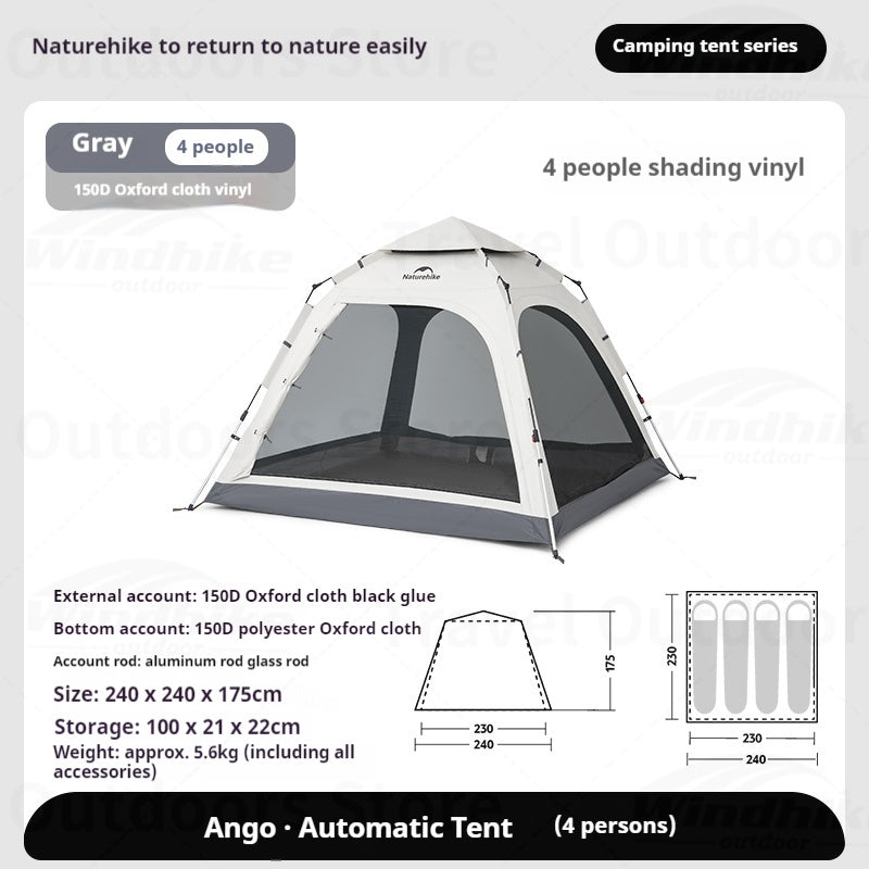 Naturehike ANGO PLUS Automatic Tent Upgraded Portable Lightweight 3-4 – EZcamp Outdoorhub