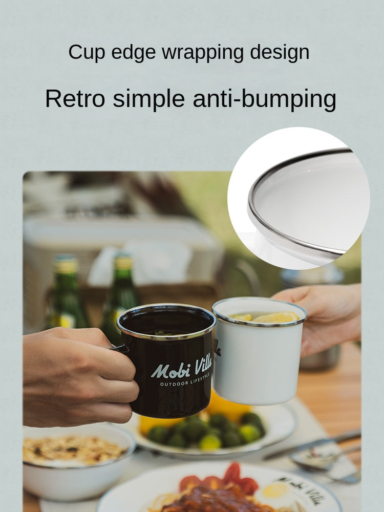 Mobi Garden Enamel Glazed Kettle and Mug 6 Layer Italian Enamelware ...