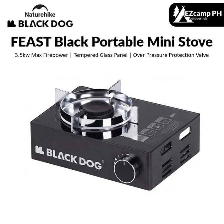 BLACKDOG FEAST Black Portable Mini High Power Butane Gas Stove 3.5kw ...