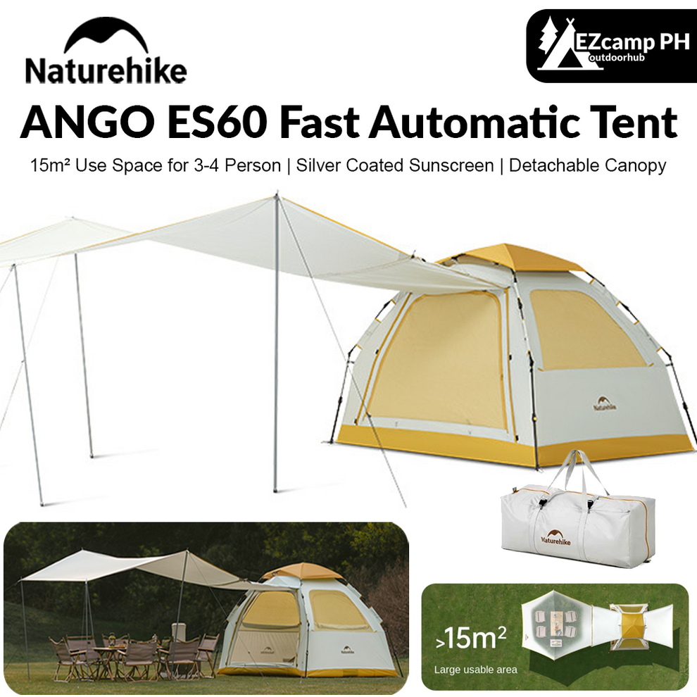 Naturehike ANGO Series ES60 Fast Automatic Tent Dome Detachable Canopy ...