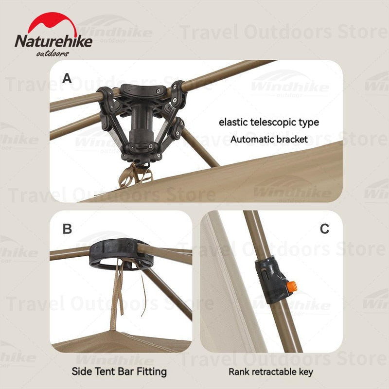 Naturehike VILLAGE 13 Cabin Style 1 Bedroom 1 Living Room Version Tent – ezcampphoutdoorhub