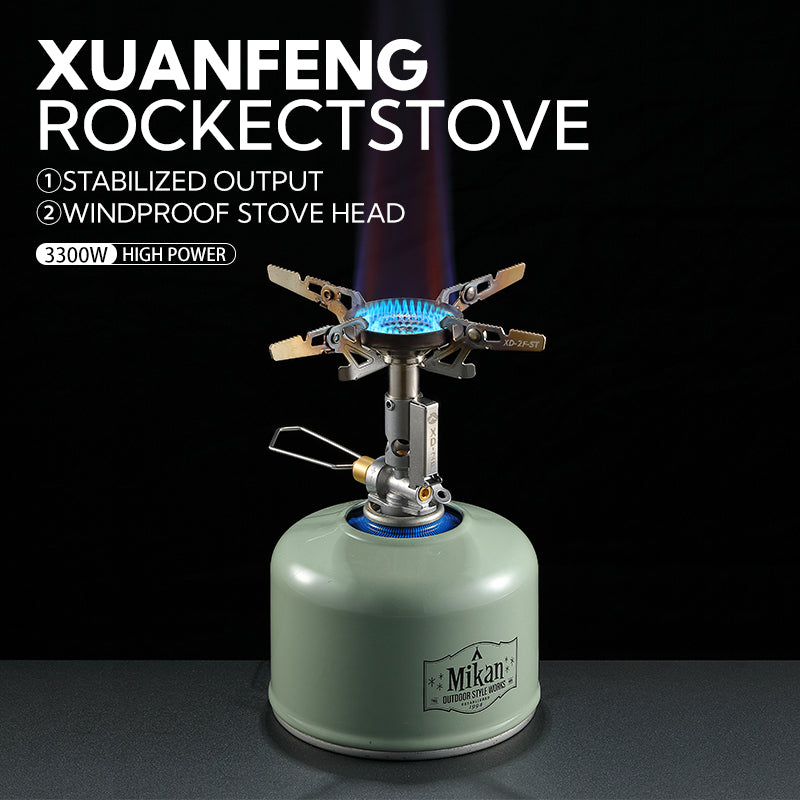 CAMPINGMOON XD-2F Mini High-Power Rocket Butane Gas Stove ...