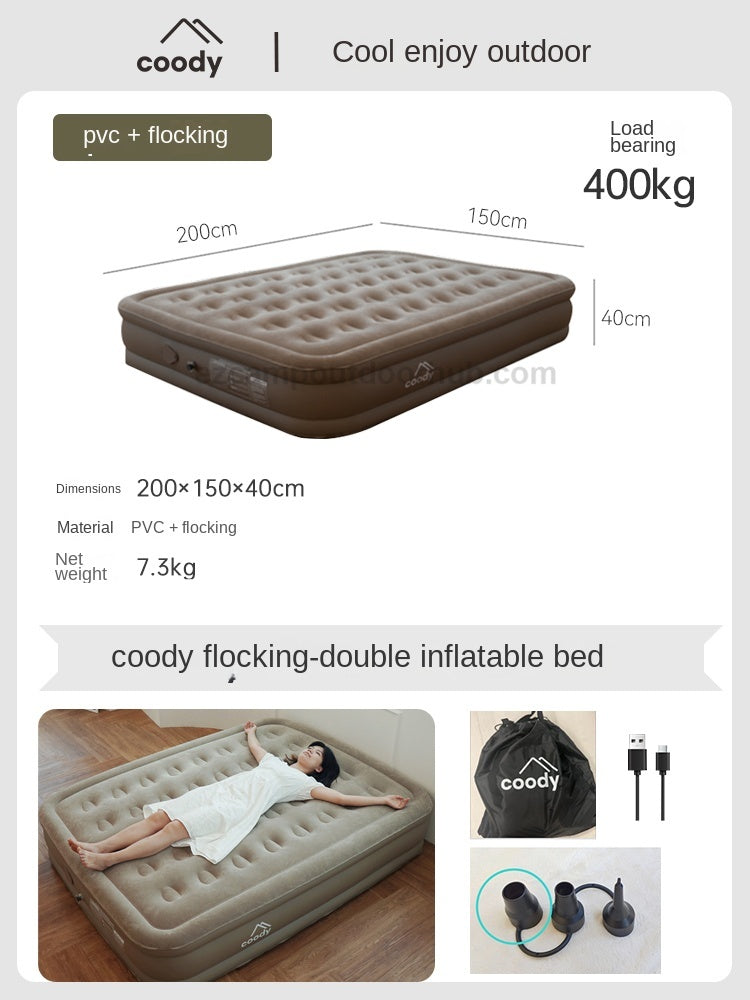 Coody Air Bed Mattress Portable Foldable Double Queen Size 40cm High S ...