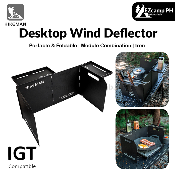 Hikeman Desktop Wind Deflector Windshield Black Steel Iron 2 Unit IGT ...