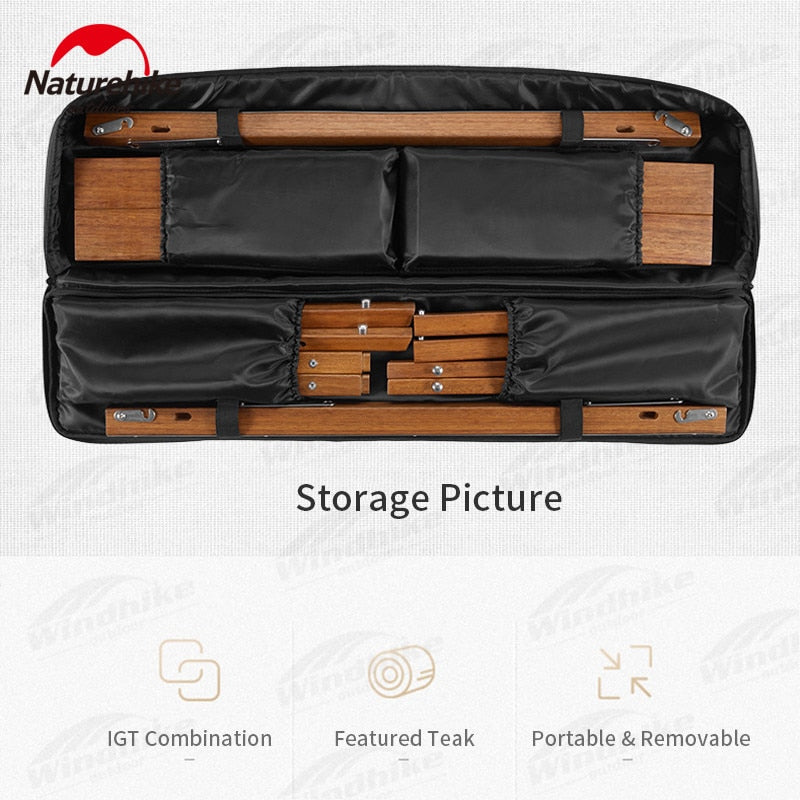 Naturehike IGT Compatible Free Combination Premium Wood Folding Table – ezcampphoutdoorhub