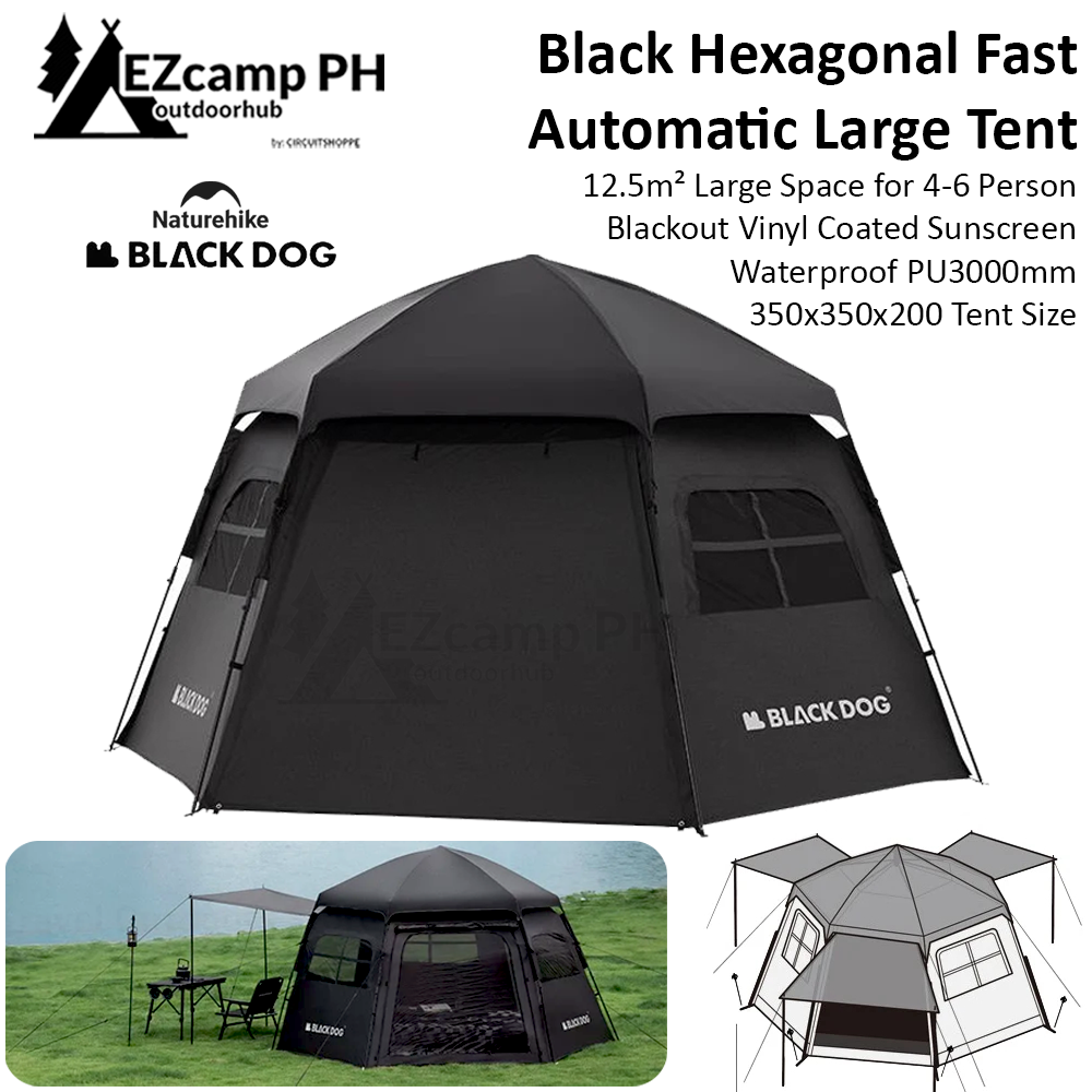 BLACKDOG by Naturehike Hexagonal Fast Automatic Tent Outdoor Camping ...