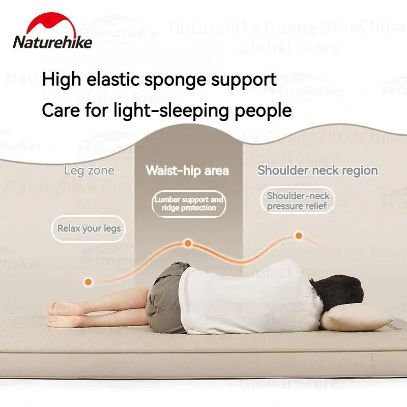 Naturehike FEATHER BONE C12 Inflatable Sleeping Pad 12cm Mattress Bed ...