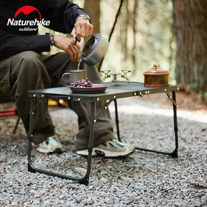 Naturehike DEERFIELD 2.0 MDF Folding Mesh Mini Table Adjustable High L ...