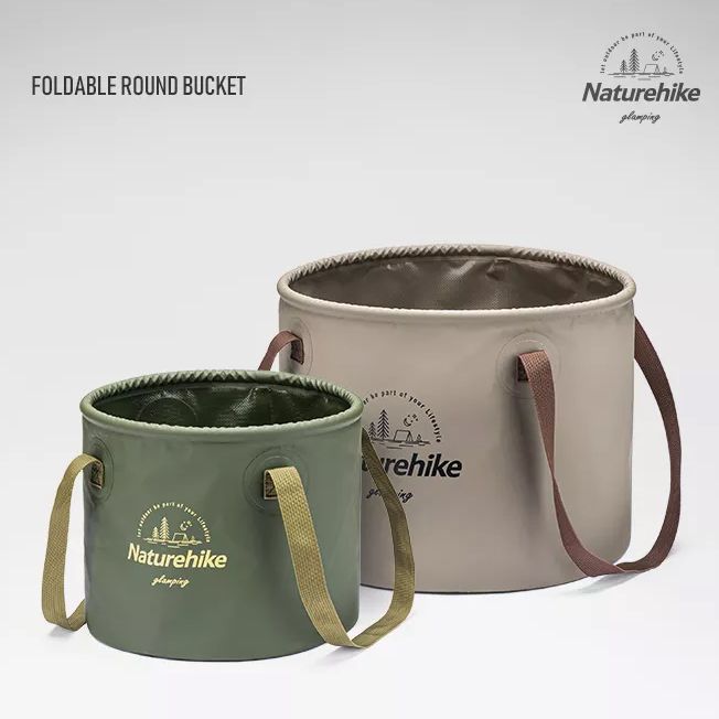 Naturehike Outdoor Portable Round Water Bucket Small Large 10L 20L PVC ...